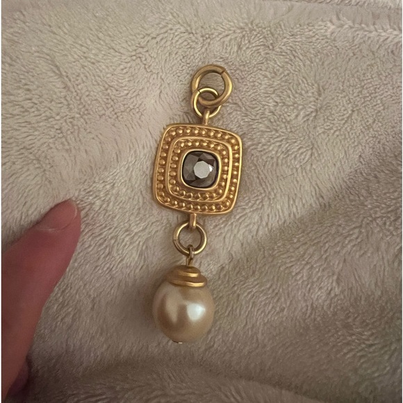 Givenchy | Jewelry | Givenchy Paris New York Gold Tone Pendant Faux ...